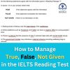 How to Manage True, False, Not Given in the IELTS Reading Test – Ross ...